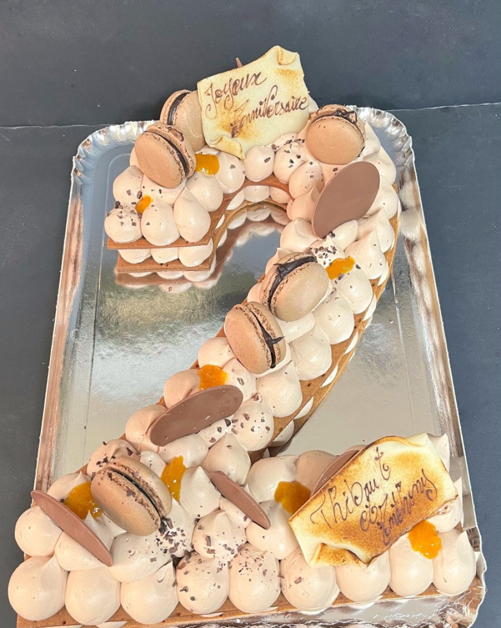 Number Cake 12 pers - Chiffre 2 (chocolat passion) | Instants Sucrés
